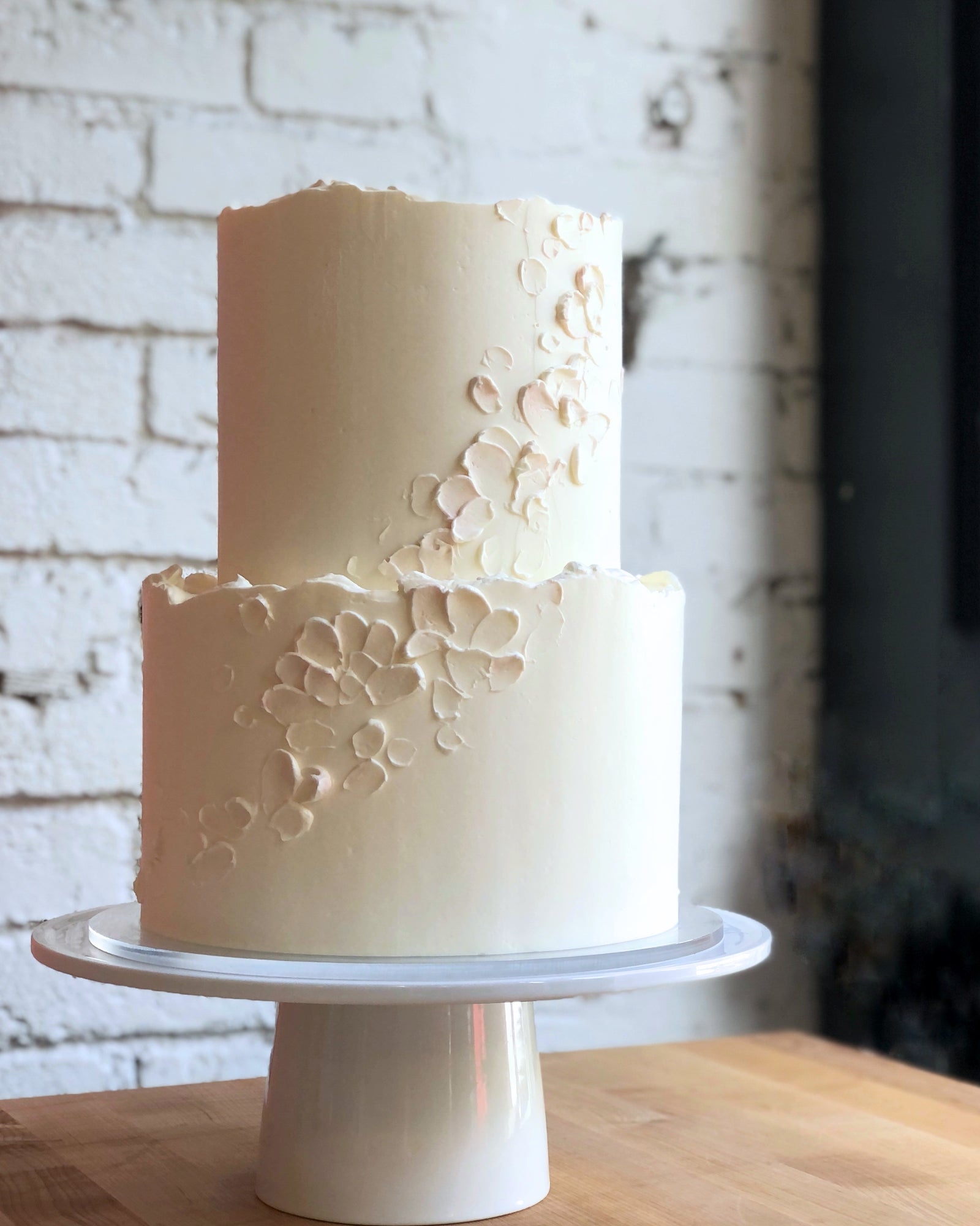 Two-Tier Classic Painted Floral – Lady Grey Cake Design